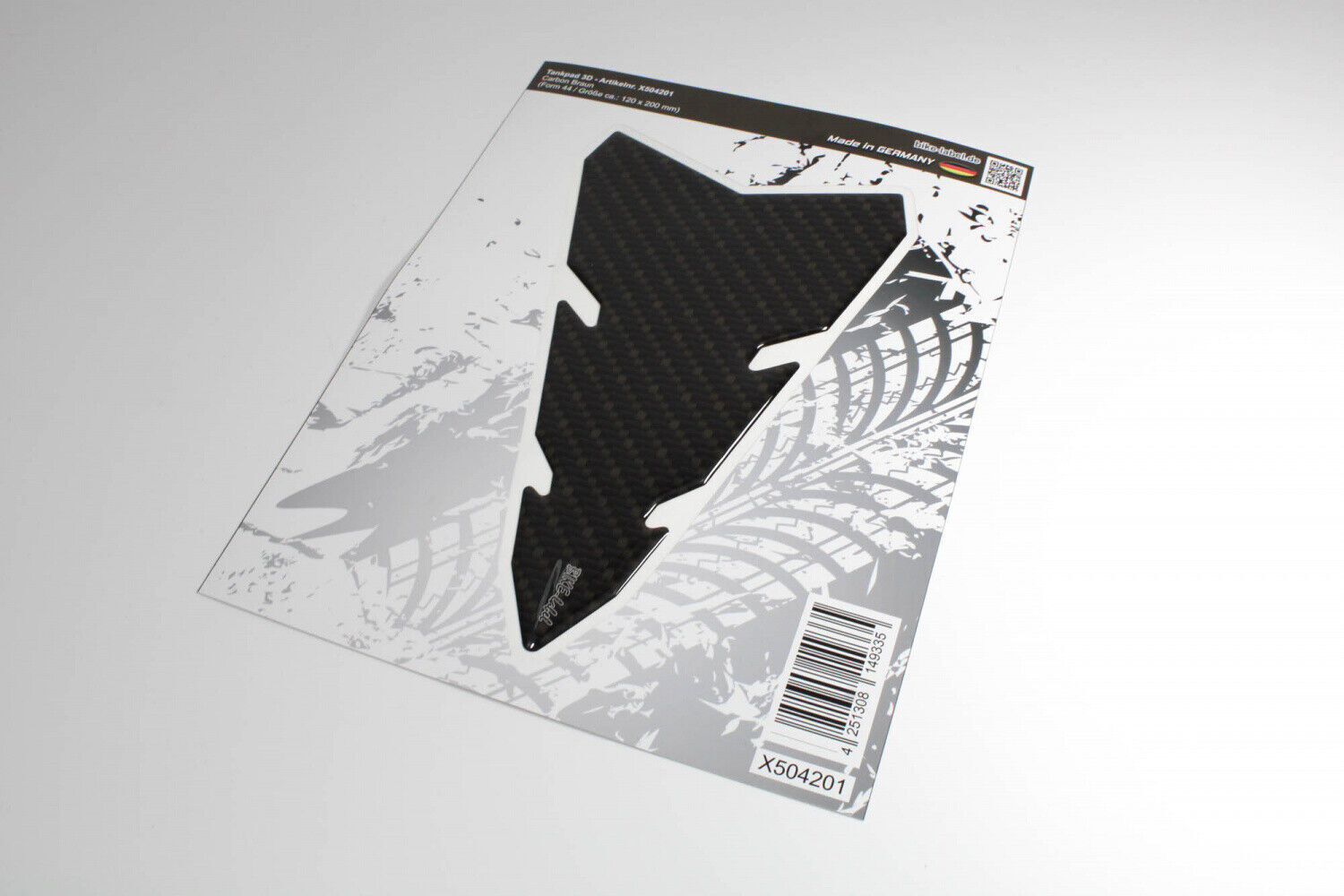 Protège réservoir moto look marron carbone protection peinture 3D ...