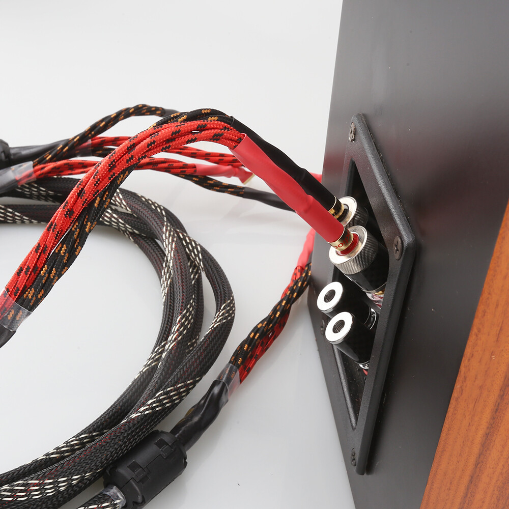 Pair 12AWG OCC HiFi Speaker Wire 16 Strand Braided Pure Copper ...