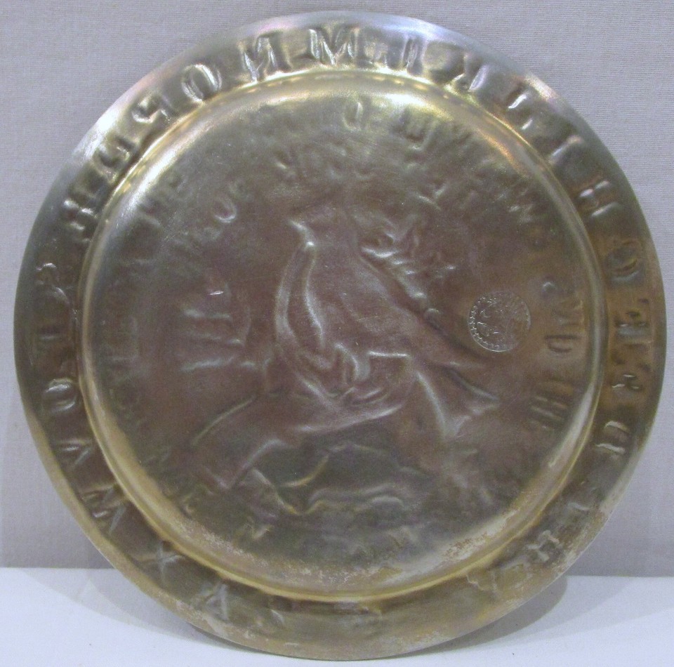 Vintage Country Pewter "Who Killed Cock Robin" ABC Plate Jay Stauffer ...