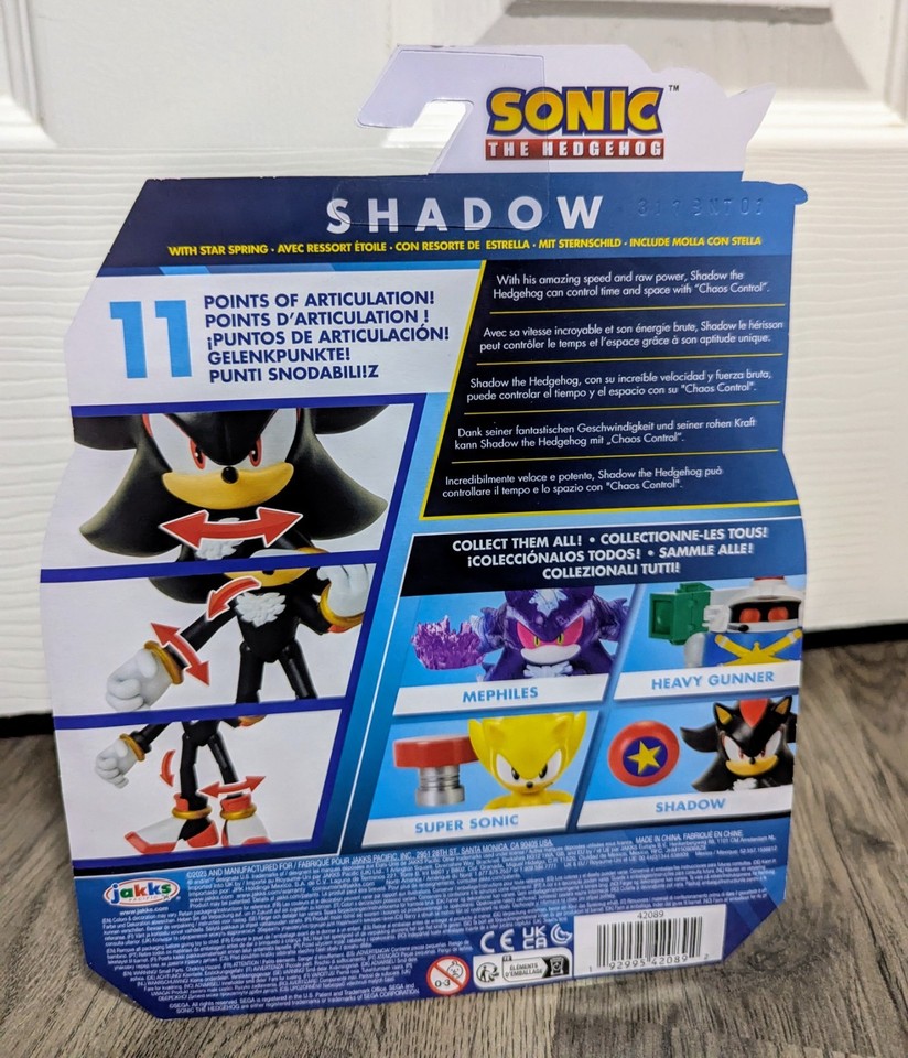JAKKS Pacific Sonic The Hedgehog Shadow 4" inch Action Figure Star ...