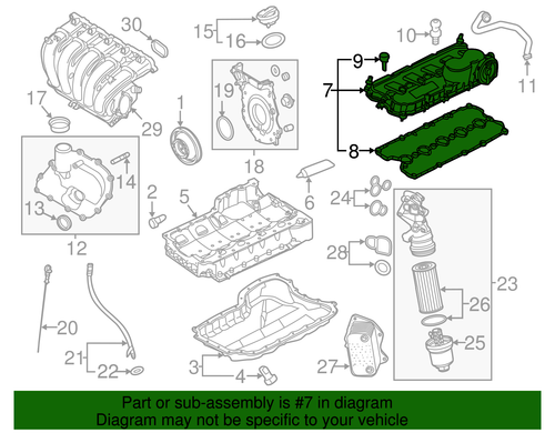 Genuine Volkswagen Valve Cover 07K-103-469-L | eBay