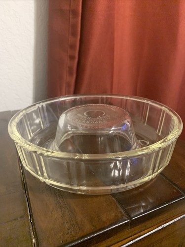OLD VINTAGE QUEEN-ANNE Yellow Tint GLASS BAKE JELLO MOLD USA PAT. MCM ...