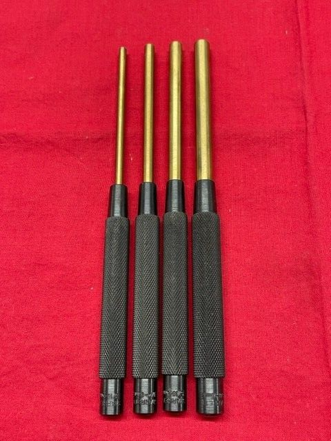 Starrett SB248Z Brass Drive Pin Punch Set, 8" Length, 4 Punches IN ...