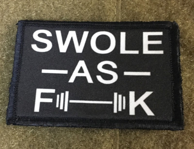 Swole as F_CK Morale Patch Tactical Army Military Funny USA Badge Hook ...