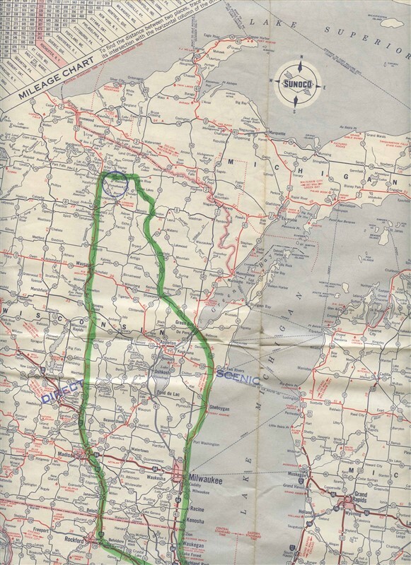 Sunoco Eastern United States Road Map 1967 - 68 Marked Route | eBay