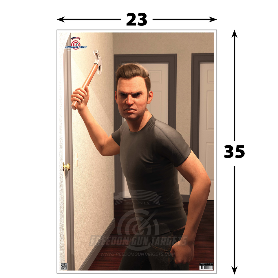 25 Paper Shooting Target Gun Range Rifle Pistol Handgun 3D Intruder ...