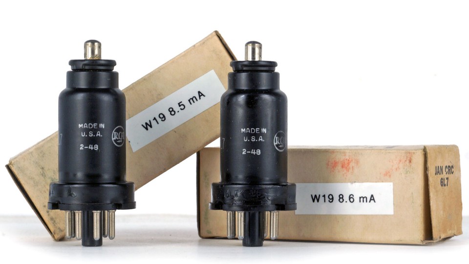 MATCHED PAIR 6L7 RCA NOS Tube Röhre Lampe Valvula Valvola Valve 진공관 真空管 ...