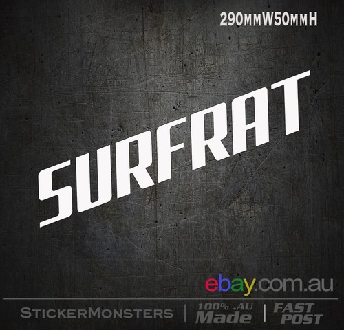 SURF RAT ROD SURFING STICKER DECAL 290mmW Surf Car VAN Vehicle Panelvan ...