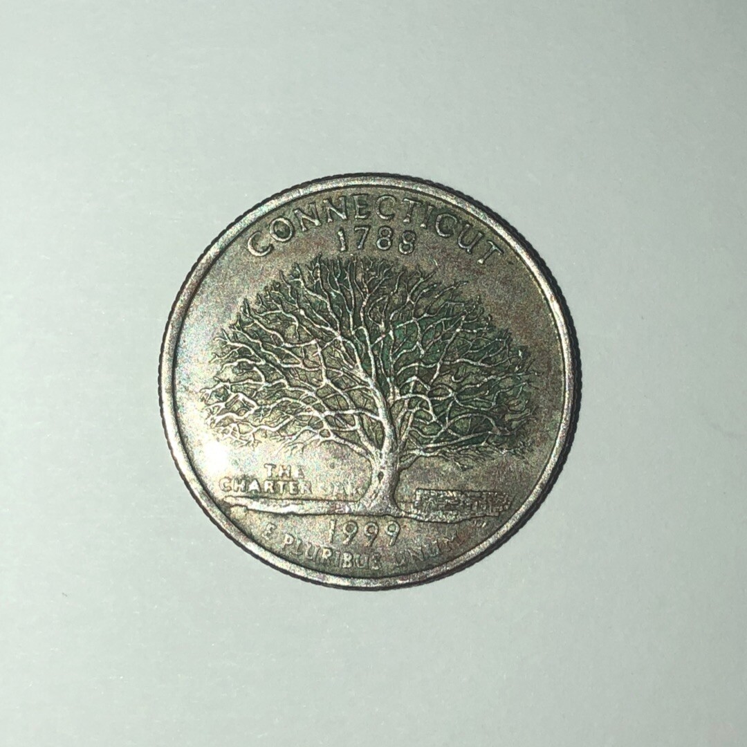 U.S. Quarter Dollar State Series 1999 CONNECTICUT 1788 USA 25 Cent Coin ...