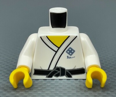 LEGO Minifigure Torso White Gi Diamond Black Belt Karate Martial Arts ...