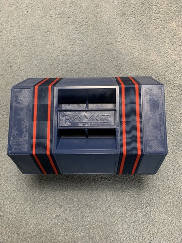 Vintage Rolykit Blue Roll Up Storage Box Craft Case Jewelry Sewing ...