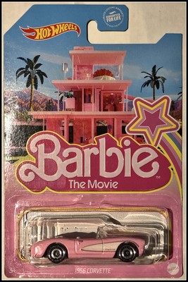 Hot Wheels Pink 1956 Corvette Barbie The Movie Car | eBay