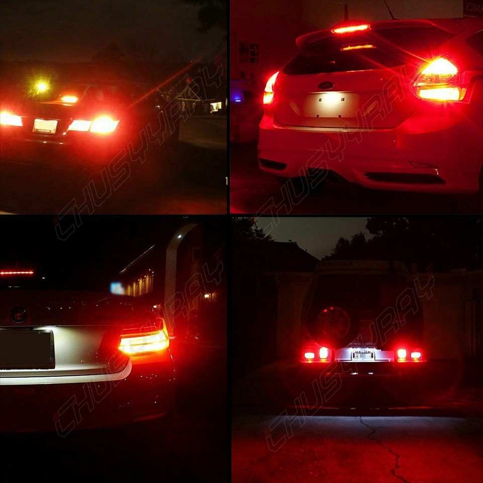 2x 3157 3757A High Power Red SMD LED Brake Stop Tail Lamp Lights Bulbs ...