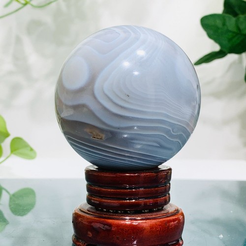 437g Natural Agate Geode Sphere Crystal Ball Reiki Healing Energy ...