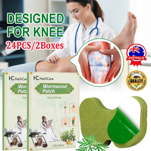 24X Wormwood Knee Plaster Sticker New Back Neck Pain Joint Ache Relief ...