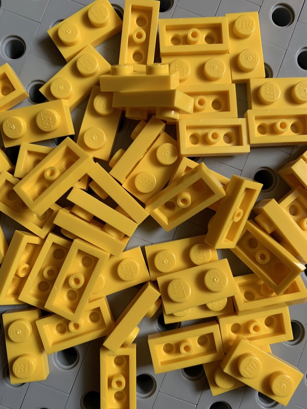 Lego Yellow 1x2 Base Plate Tiles 1 X 2 Bricks Plates New Lot Of 50 | eBay