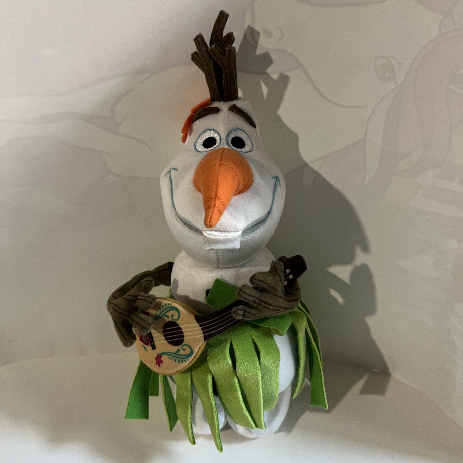 Frozen Olaf Snowman Hawaiian Hula Luau Skirt Disney STORE 12" Plush | eBay