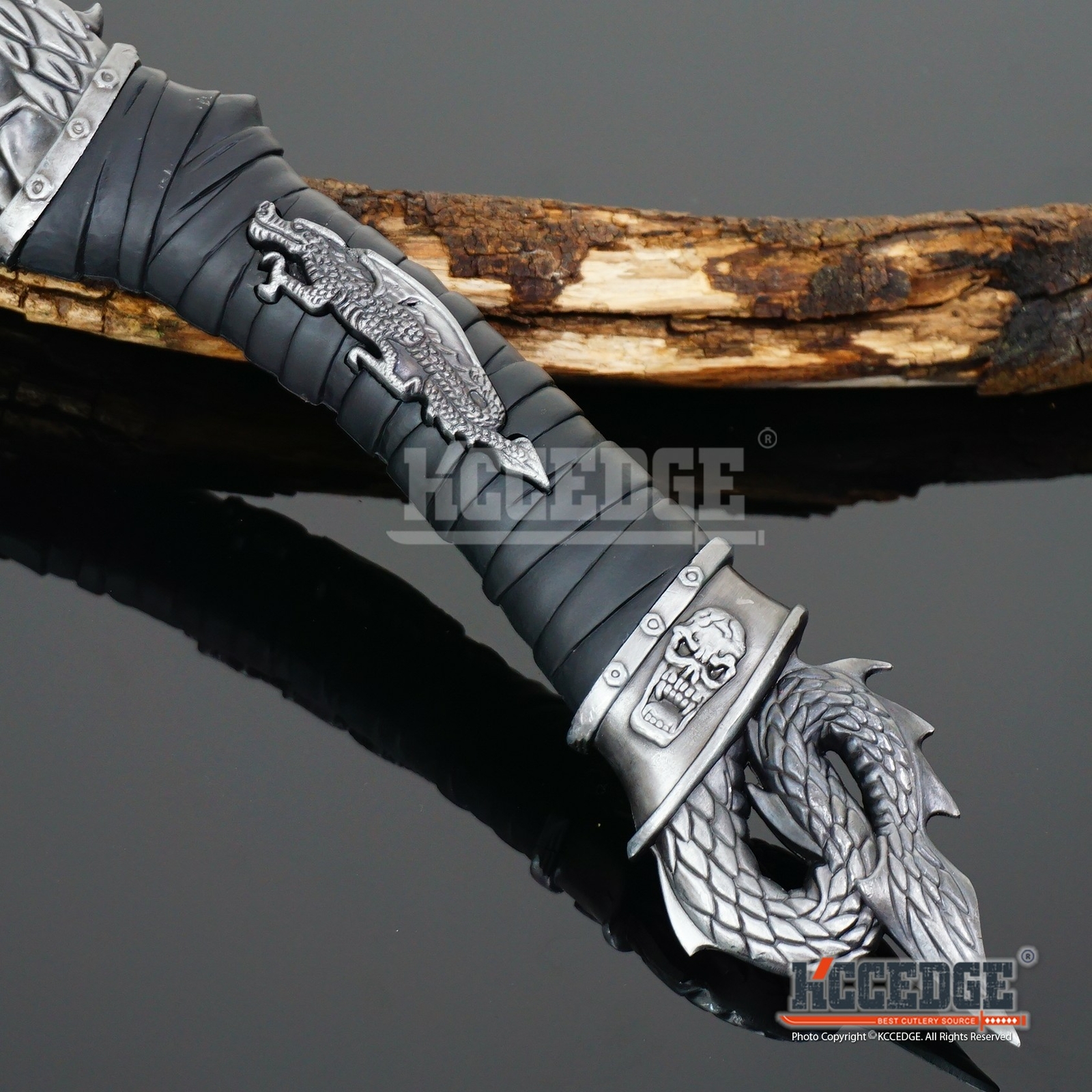 14.5" Fantasy Dragon Axe Knife Sword Dagger w/ Display Stand | eBay