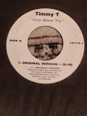 TIMMY T One More Try Radio / Original 45 Quality Records | eBay
