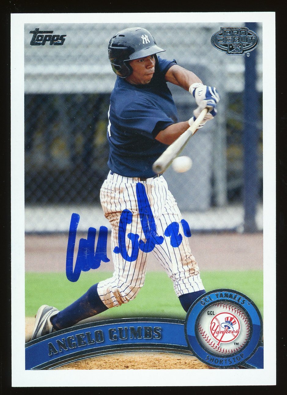 2011 Topps Pro Debut ANGELO GUMBS Signed Card autograph AUTO YANKEES | eBay