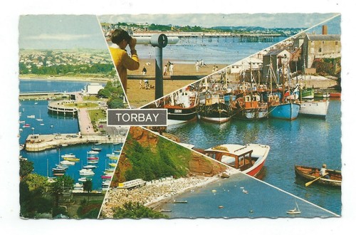 Devon Torbay Paignton Brixham Babbacombe D Constance Multiview Postcard c.1960's | eBay UK