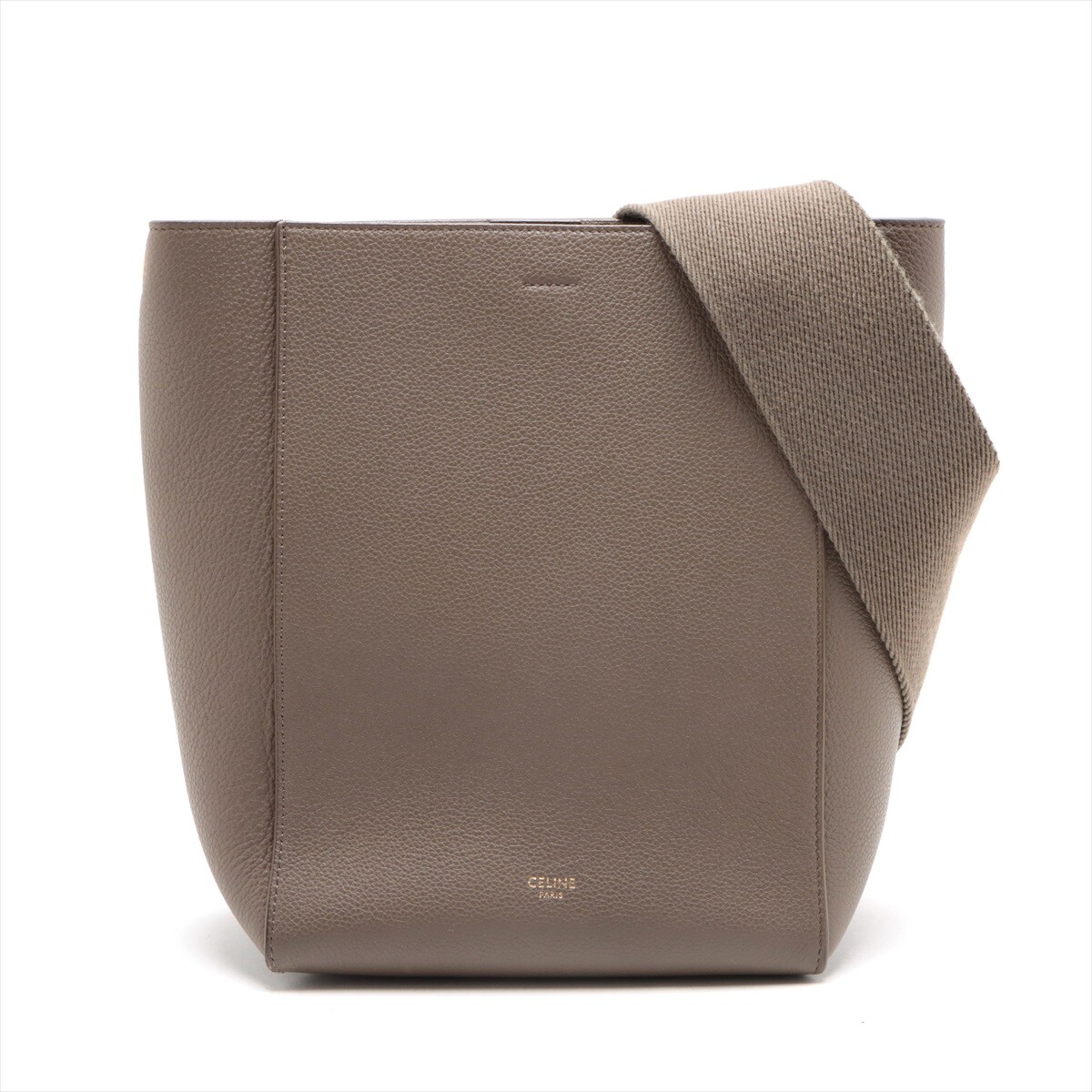 Celine Sangle bucket Small Leather Shoulder bag Greige - Gem