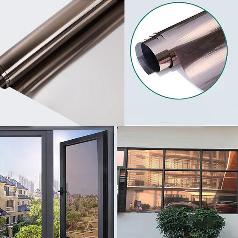 Reflective One Way Mirror Tint Privacy Window Film Anti UV Glueless ...