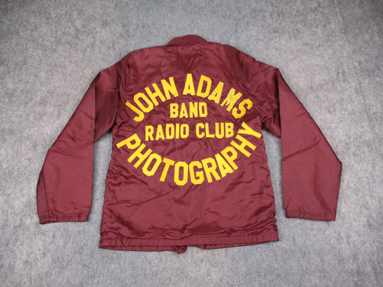 Vintage Varsity Jacket Mens Small Maroon Gold High Sc… - Gem