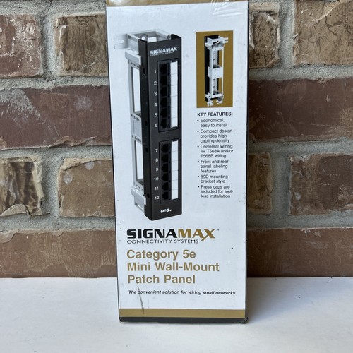 Signamax Wallmount Mini CAT 5e Patch Panels With 89D Bracket T568A/B ...