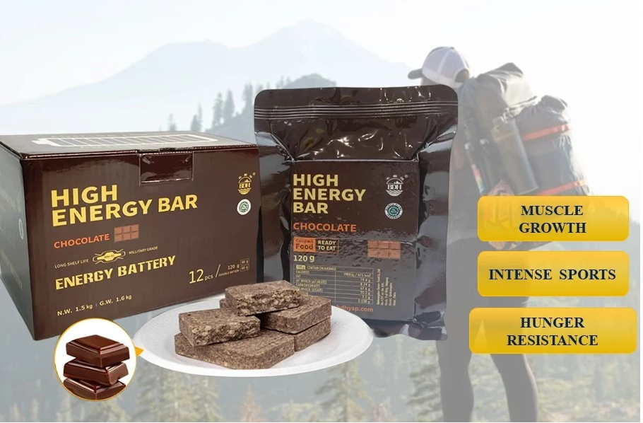 High Energy Bar [CHOCOLATE] MRE Military Grade Ration - Box (12 packs ...