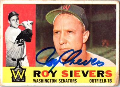 Roy Sievers autographed baseball card (Washington Senators) 1960 Topps ...