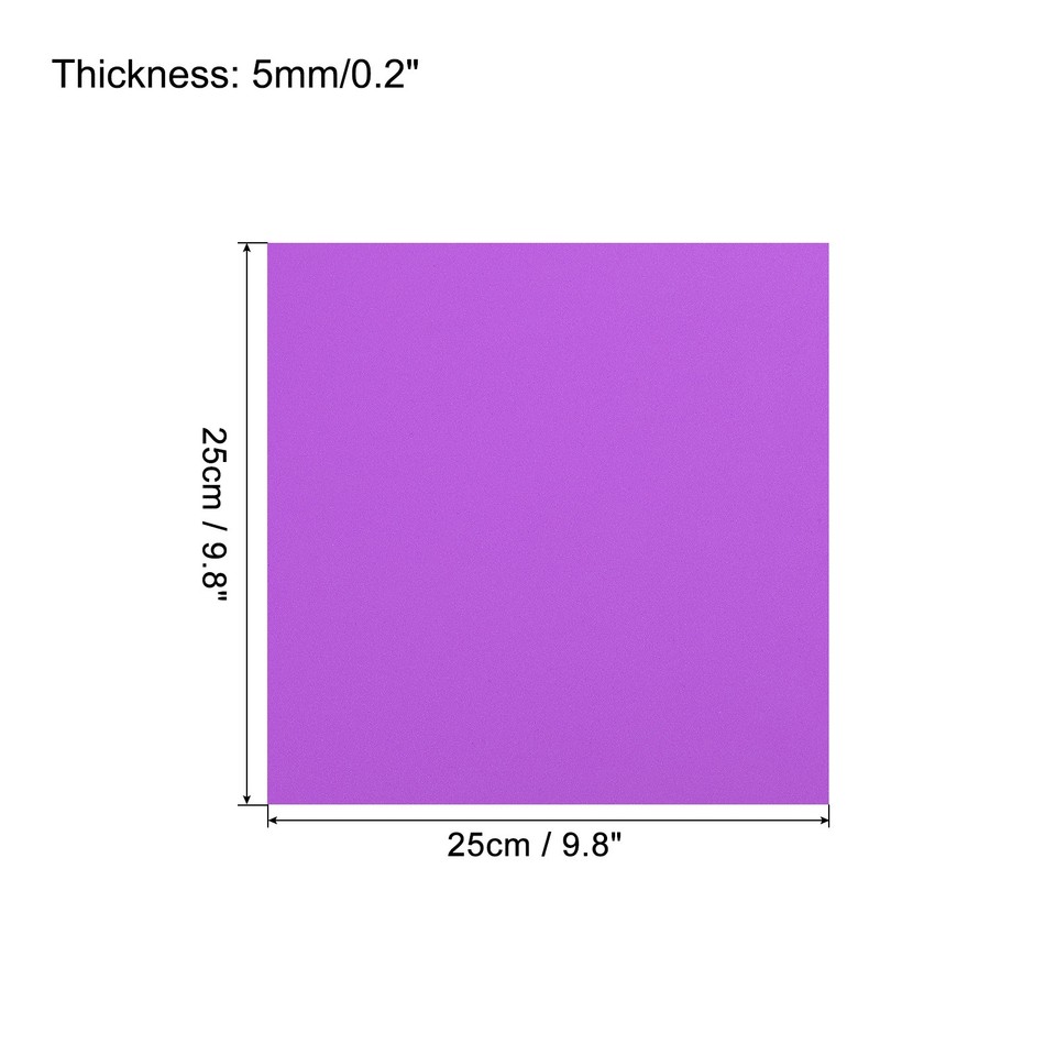 EVA Foam Sheets Purple 9.8 Inch x 9.8 Inch 5mm Thick Crafts Foam Sheets ...