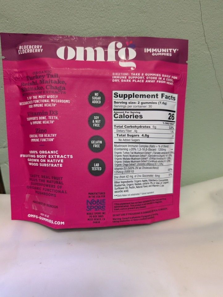 OMFG Oh My Fungi Gummies Immunity Gummies | eBay