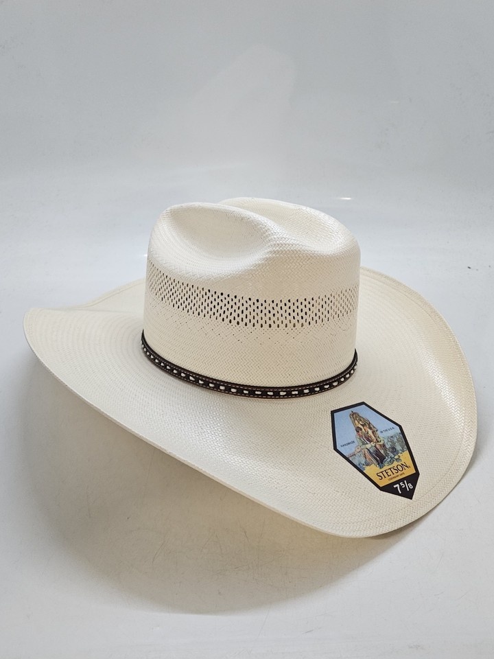 Stetson Mens 10X Crowley Straw Cowboy Hat Natural Size 7 5/8 | eBay