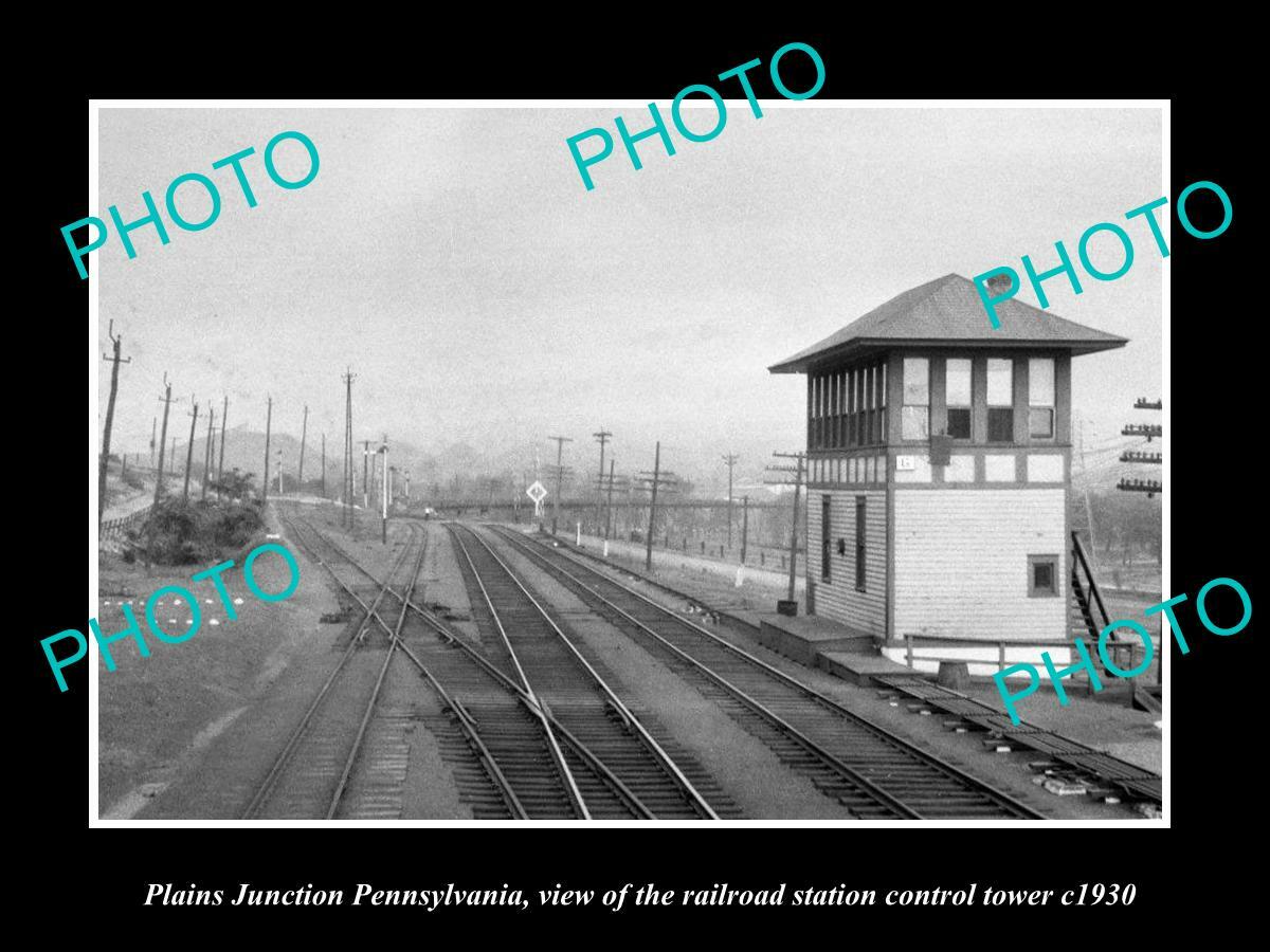 POSTCARD SIZE PHOTO OF PLAINS JUNCTION PENNSYLVANIA RAILROAD DEPOT ...