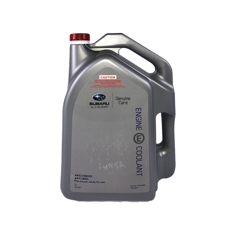 Genuine Subaru Coolant Long-Life Pre-Mix Green 5 Litre - Models upto ...