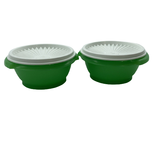 Tupperware Bowls Servalier 10 oz. Set of 2 Green & White Instant ...