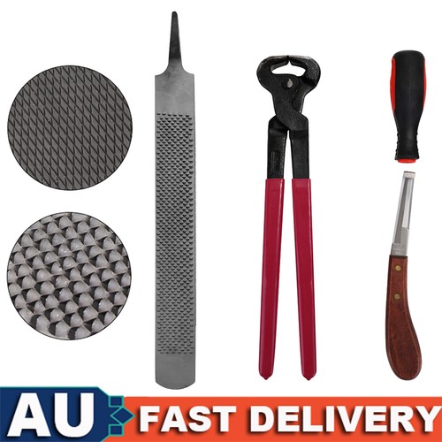 4Pcs Horse Care Farm Farriers Tools Set Hoof Trim Shoeing Hoof Nipper ...