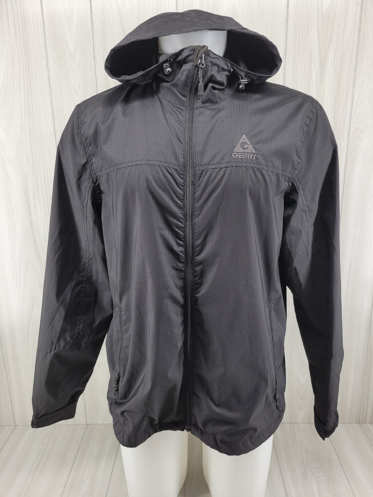 Gerry Jacket Hooded Windbreaker Men’s Black Medium | eBay
