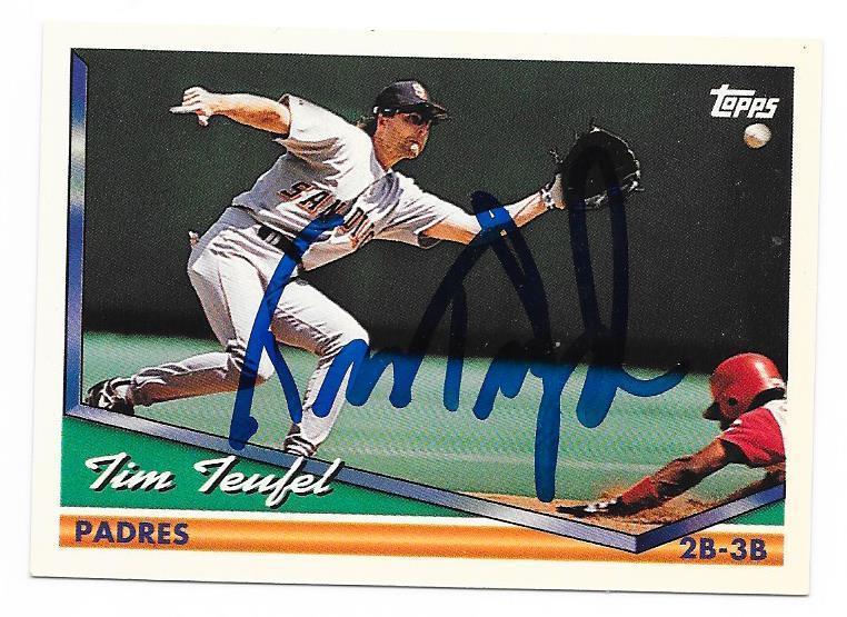 TIM TEUFEL 1994 TOPPS AUTOGRAPHED SIGNED # 254 SAN DIEGO PADRES | eBay