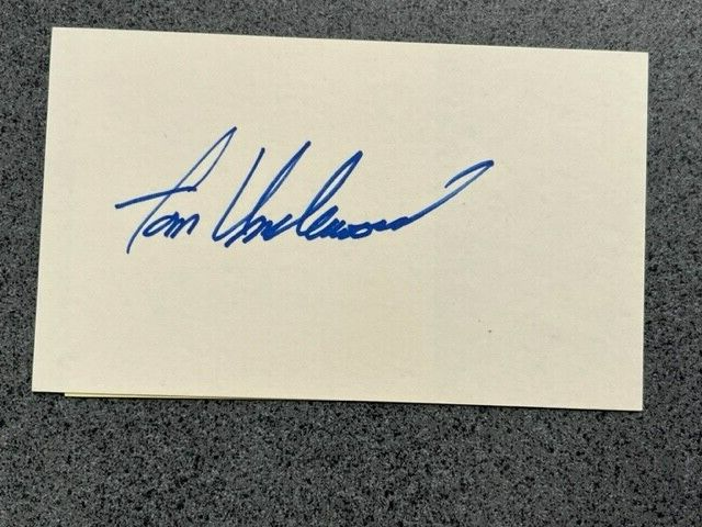 Tom Underwood autographed 3 x 5 index card MLB Guaranteed to Pass | eBay