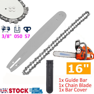 16" 40cm Guide Bar & Chain 57DL 3/8 .050 Fits Qualcast GCS400 PC40 ...