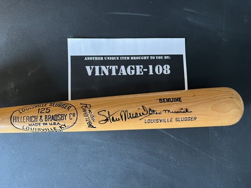 Stan Musial signed game model M159 Louisville Slugger Bat, 125 not UL ...