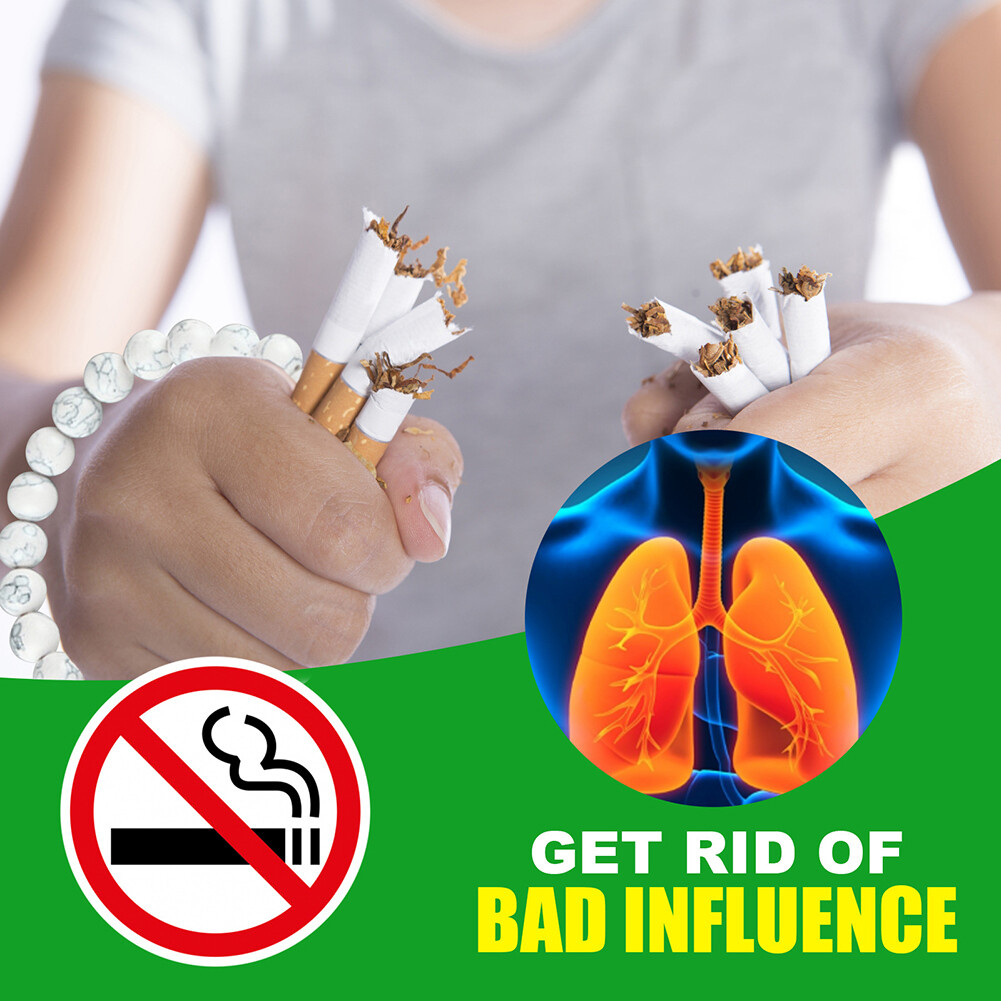 Quit Nicotine Stop Smoke Bracelet Anti-anxiety Natural Stone Chain (B ...