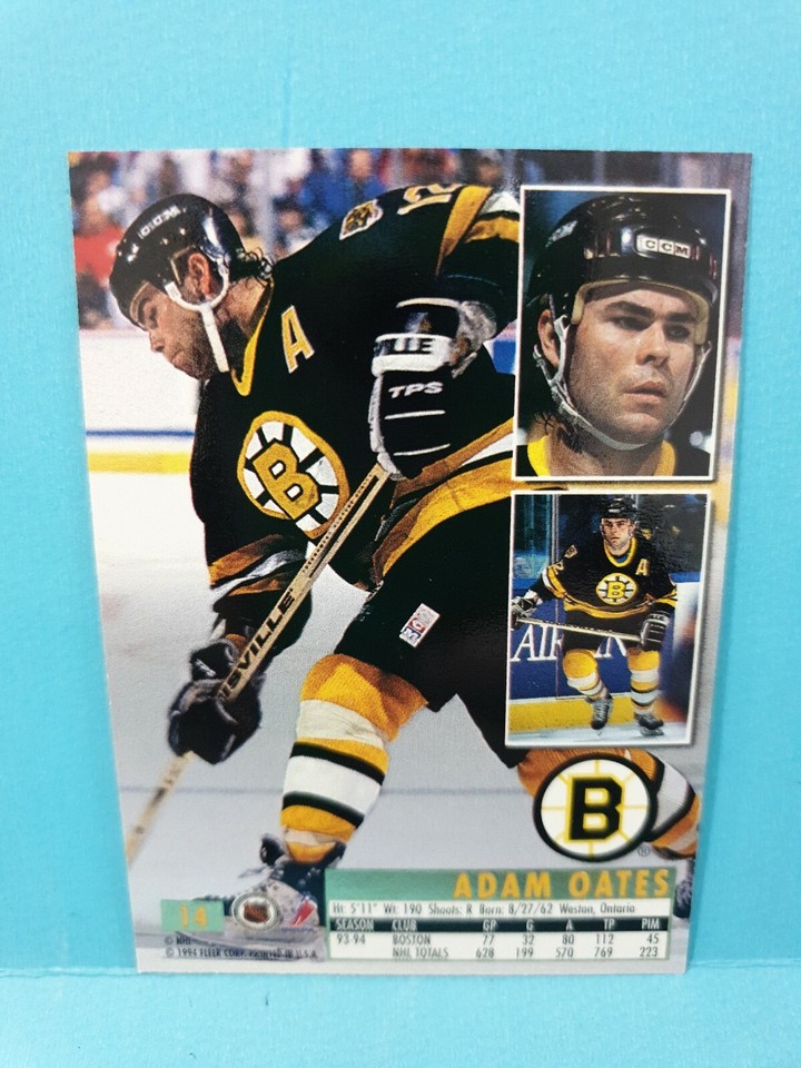Adam Oates🏆1994-5 Fleer Ultra #14 BRUINS NHL Ice Hockey Card🏆FREE POST ...