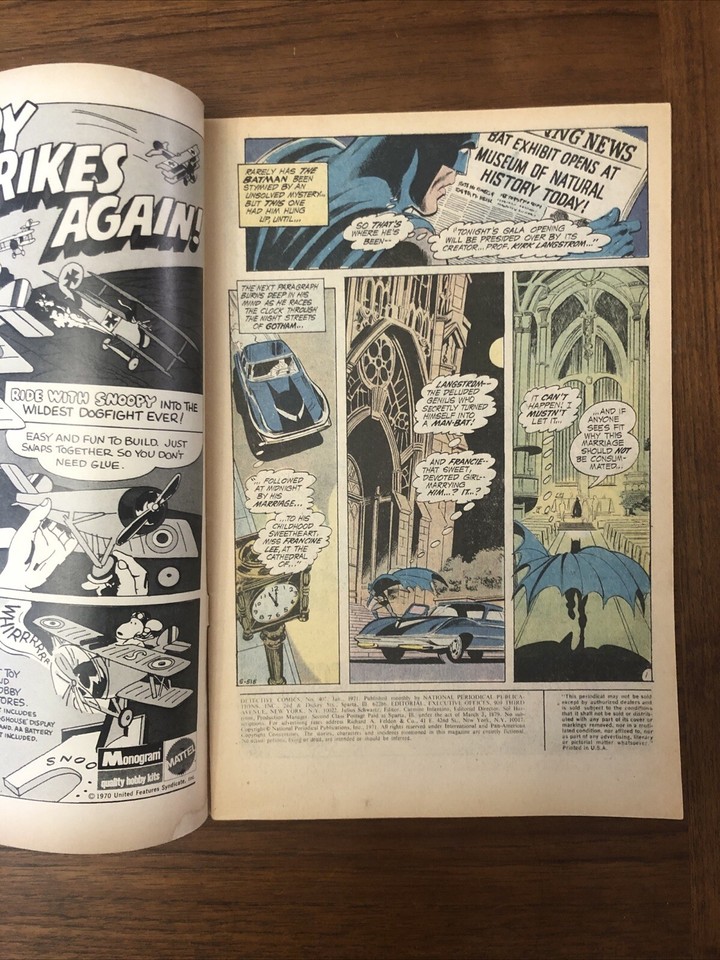 Detective Comics #407 DC 1971 Neal Adams Art Robbins Story Third Man ...