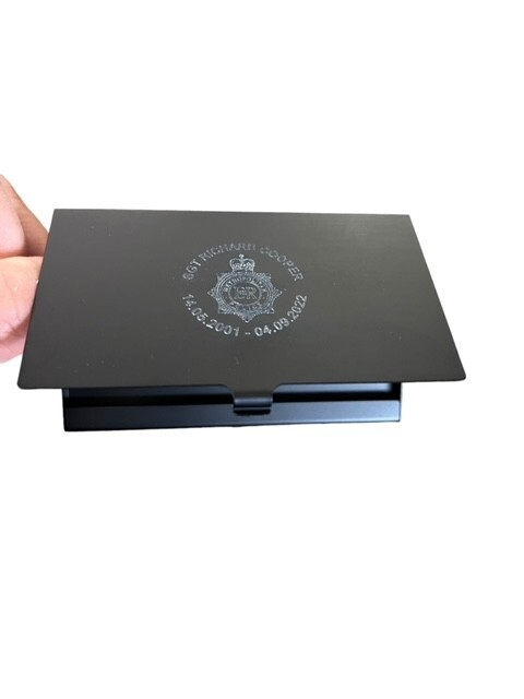 MET POLICE Pocket Watch ID Card Case Engraved Crest Badge Officer Gift ...