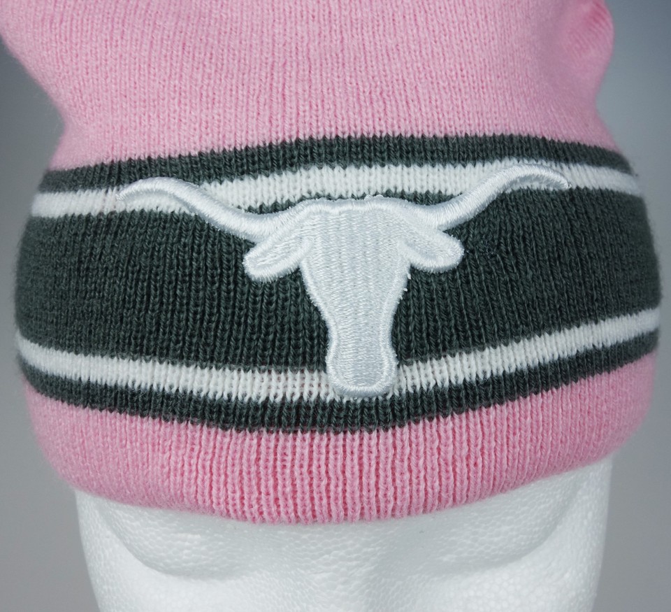 Pink TX Longhorns UT Texas Knit Cuffless Beanie Cap Womens Hat | eBay