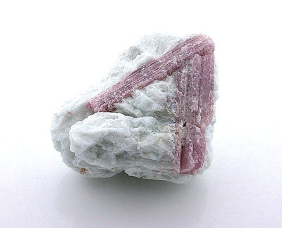 Brazil Pink Tourmaline Crystal In Quartz Host Rock Specimen Gem ...