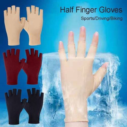 Summer Mittens Sun Protection Half Finger Gloves Sports/Driving/Biking ...